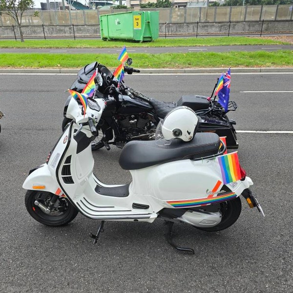 Vespa Side Stripes Stickers With Rainbows for GTS 125 150 200 250 300 ...