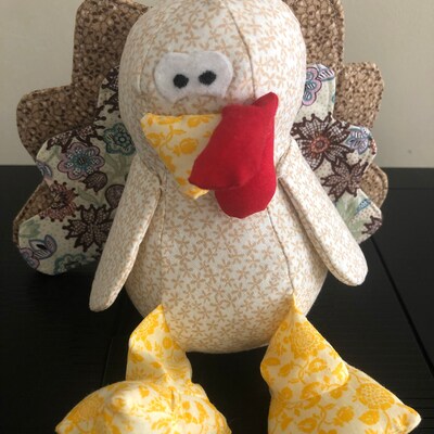 Turkey PDF Sewing Pattern Thanksgiving Softie Stuffed Animal Diy Turkey ...