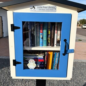 LITTLE FREE LIBRARY® Two Story Modern With Official Charter Sign ...