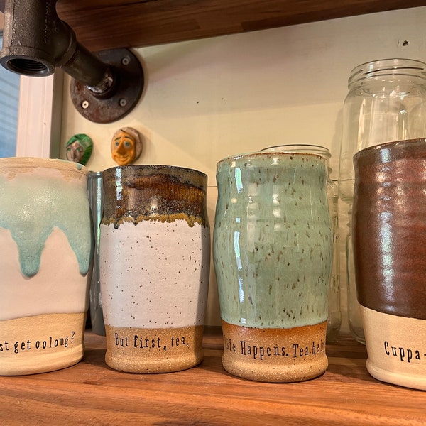 Handmade Personalized Pottery Travel Mug: Custom Clay Coffee Tumbler - Etsy