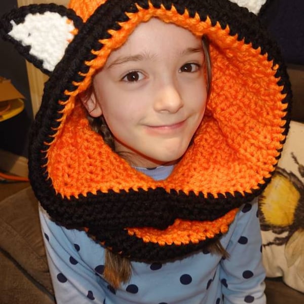 CROCHET Pattern-flint Fox Cowl (12/18 Months, Toddler, Child, Adult ...