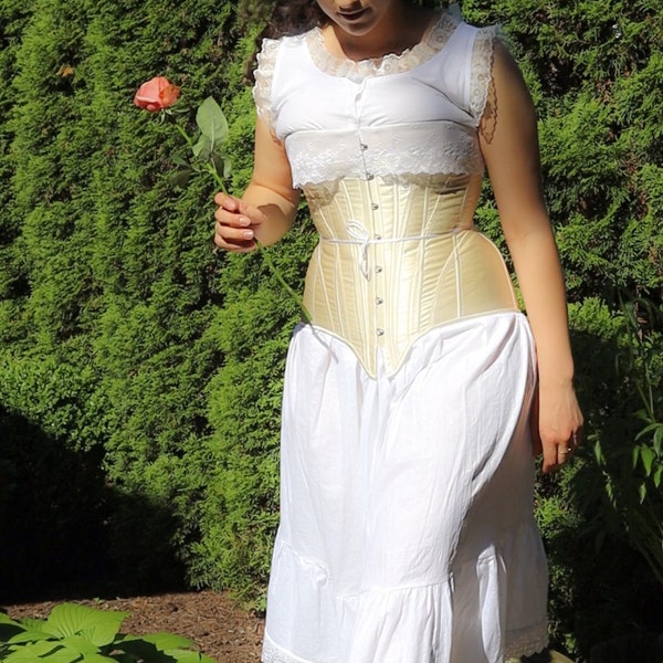 Edwardian Lingerie Set, 1900s One-layered Corset, Camisole and ...
