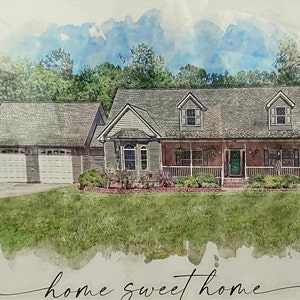 Our First Home Print Homeowners Gift Custom House Portrait - Etsy