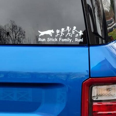 German Shepherd Decal, Run Stick Family, Run Dog Car Sticker Dog Car ...