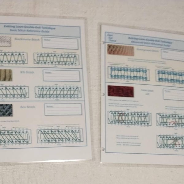 Basic and Advanced Loom Knit Stitch Reference Guide Set - Etsy