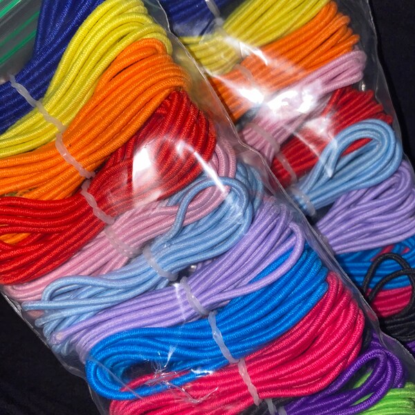 25 Yards 2mm Bundle Round Elastic Stretchy Flexible Thread String Cord ...