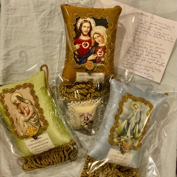 Saint Michael the Archangel Scented Hanging Sachet. Communion, Baptism ...