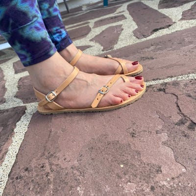 Minimalist Barefoot Sandals, Zero Drop Toe Ring Flats, Barefoot Sandal ...