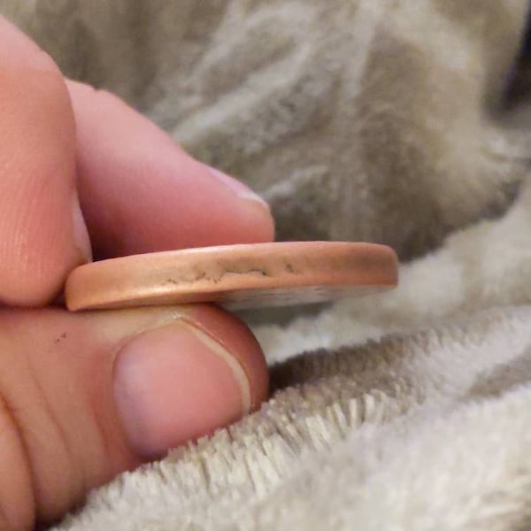 Hammered Copper Worry Stone Coin - Etsy