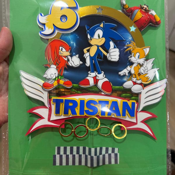 Sonic and Friends Cake Topper - Etsy