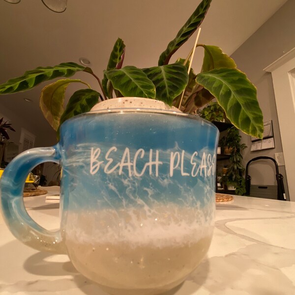 Beach Inspired Coffee Mug, Large Coffee Cup, Small Coffee Mug, Wine ...