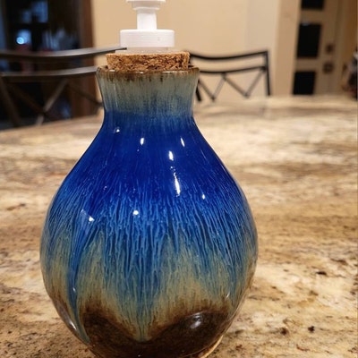 Handmade Ceramic Soap Dispenser Pump Red Hand Soap Dispenser - Etsy