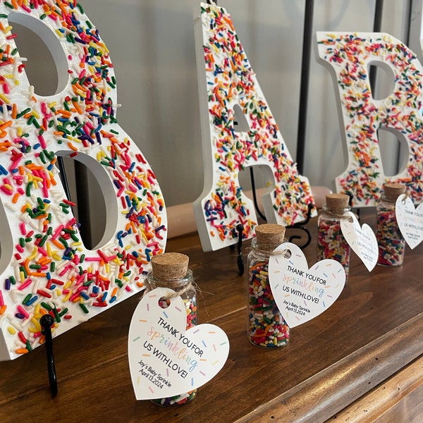 Thank You for Sprinkling Us With Love Tags (2" Wide), Baby Sprinkle ...