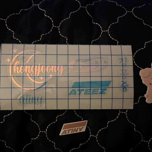 5 Decals Set - Ateez for ATINY LIGHTINY Lightstick Matte Rose Gold ...