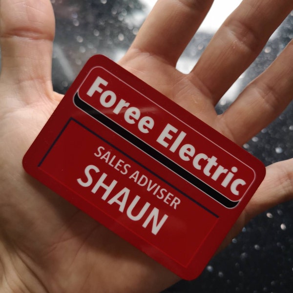 FOREE ELECTRIC Shaun of the Dead - Staff Name Badge - Novelty / Fancy ...