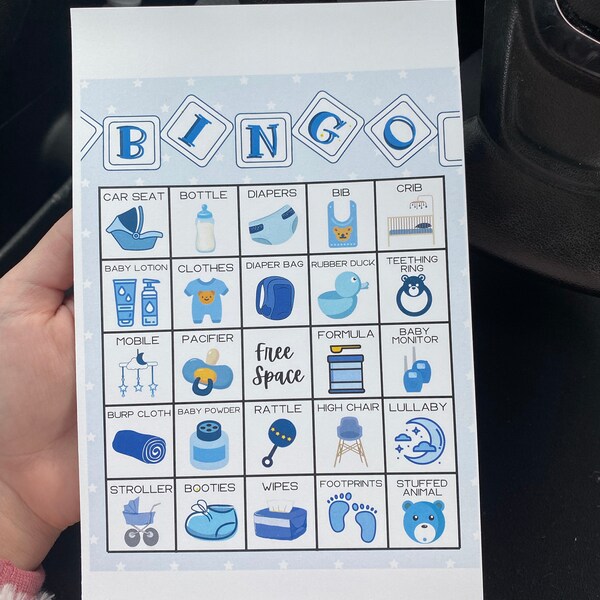 Baby Boy Bingo | Baby Bingo | Baby Shower Bingo | Instant Download ...