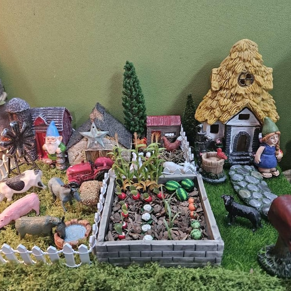Miniature Rustic Outhouse Scene, Fairy Garden Scene, Gnome Garden Scene ...