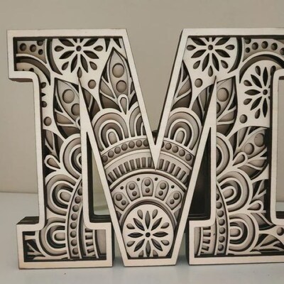Laser Cut DXF Letter M DXF Alphabet Letter M, Laser Cut Letter ...