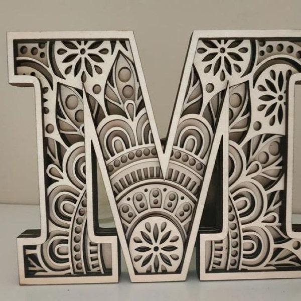 Laser Cut DXF Letter M DXF Alphabet Letter M, Laser Cut Letter ...