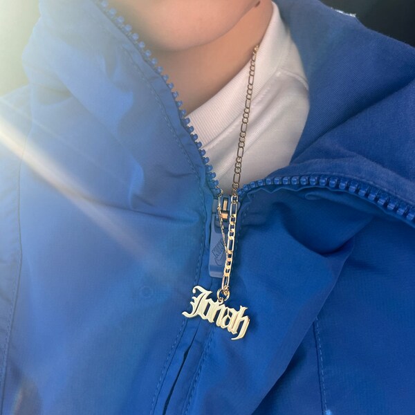 Name Necklace for Men, Personalized Men's Necklace, Men Name Plate ...