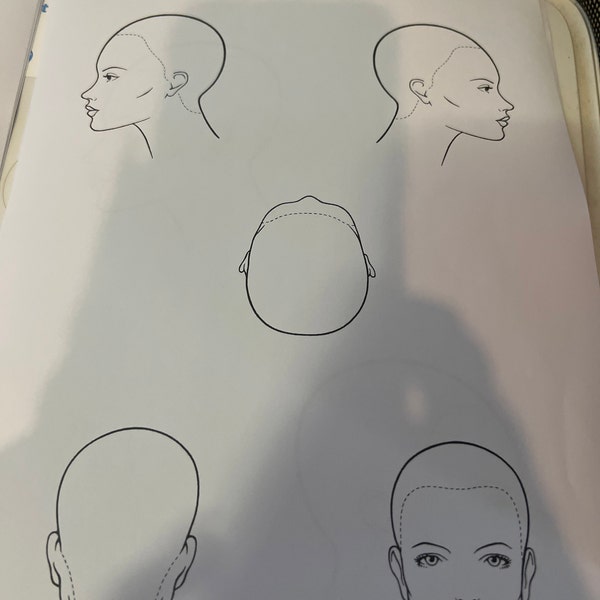 Hairdressing Head Diagram Sheets: Female Head Illustrations (PDF ...