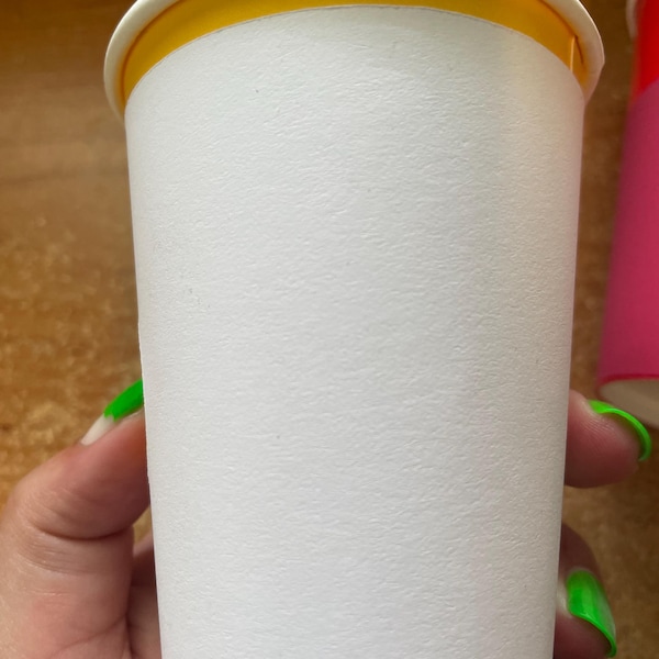 Paper Cup Wrapper Template Bundle, 5 Sizes Paper Cup Wrapper SVG, Paper ...