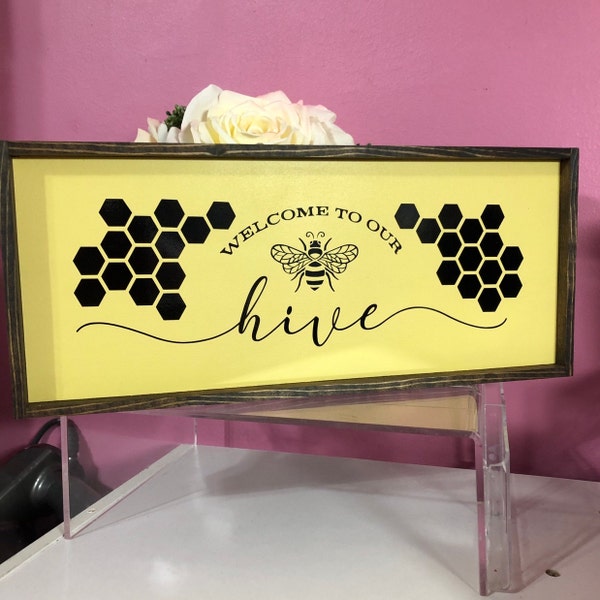 Welcome to Our Hive SVG Cut File for Rustic Home and Modern Farmhouse Front Porch Decoration ...