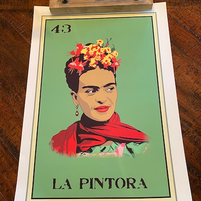 La Pintora Loteria 13x19 Art Print,loteria Art,loteria Print,wall Art ...