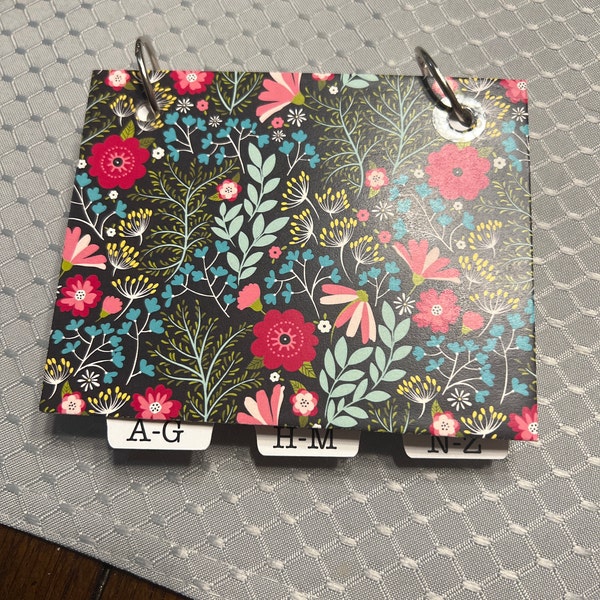 Customizable Handcrafted Wedding ADDRESS BOOK | Ring Binder Style ...