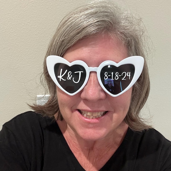 Custom Heart Sunglasses – Bride, Bachelorette Party Favors - Etsy