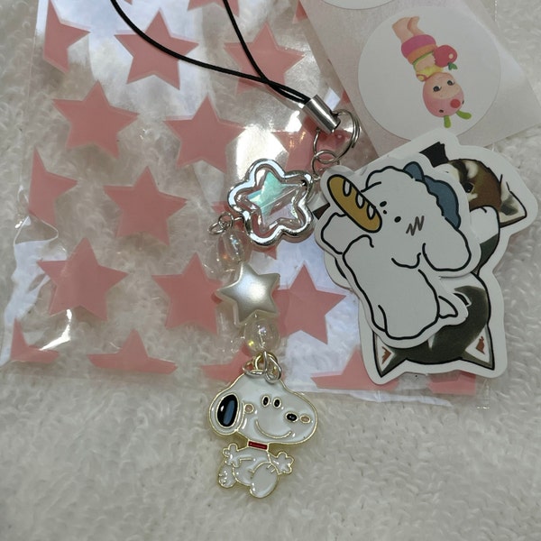 Peanuts Snoopy Phone Charm/phone Strap/keychain - Etsy
