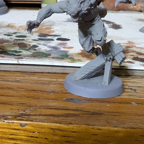 Orc Orog / Half-orc Fighter Barbarian DND Resin 28mm Scale Dungeons ...