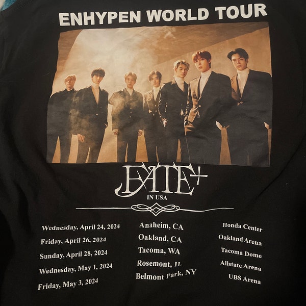 Enhypen Fate Plus World Tour T-shirt, En World Tour Fate 2024 Shirt, Enhypen Dark Blood Shirt ...