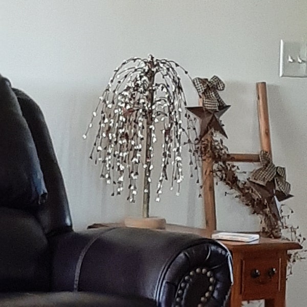 12 Grapevine Tree With Hearts, Lights, Burlap Ties, Cone Tree Lighted, Vine Tree, Etsy Home ...