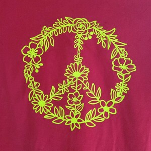 Peace Sign Svg, Wildflower Svg, Boho Svg, Hippie Svg, Svg Files for ...