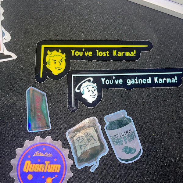 Fallout Karma Lost or Gained Handmade Holographic Vinyl Sticker - Etsy