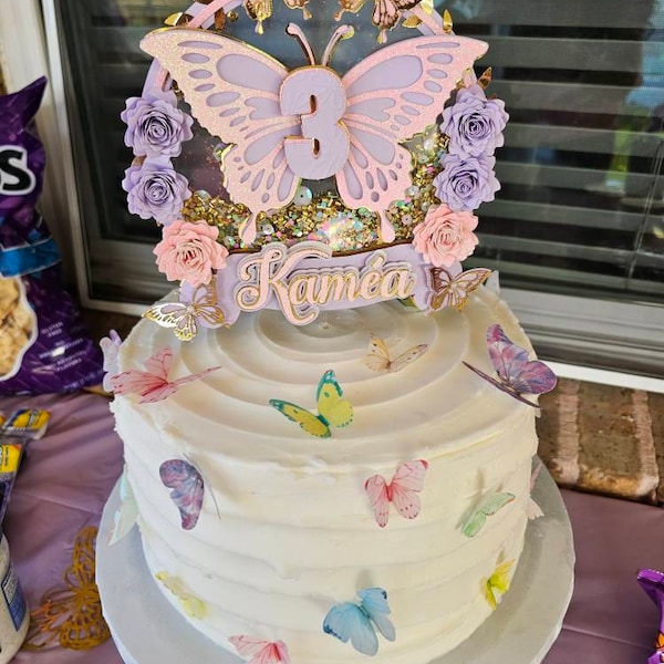 Butterfly Cake Topper,butterfly Patry,baby Shower Butterfly,birthday ...