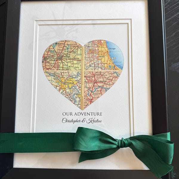 Custom Couples Travel Map Art Wedding Gifts, Anniversary Gifts for ...