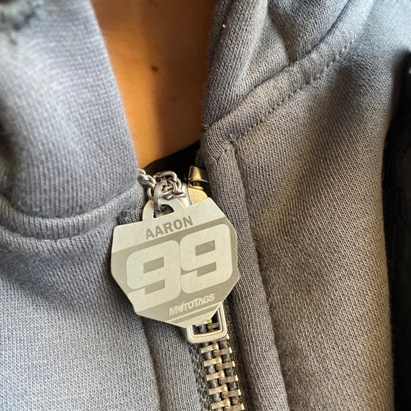 Titanium Dirt Bike Number Plate Necklace With Personalized Graphics - Etsy