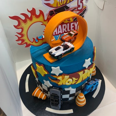 Fire Hoop/ Ring of Fire Hot Wheels Cake Topper With Stick - Etsy UK