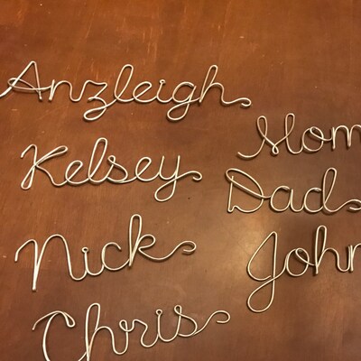Custom Wire Name/custom Word/wire Name/personalized - Etsy
