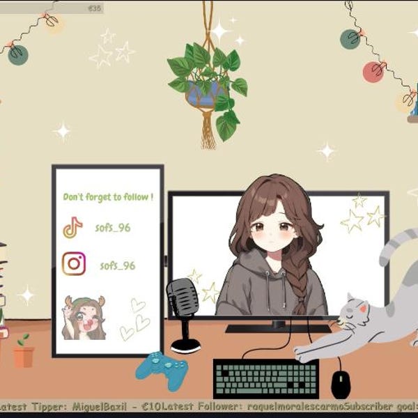 Kawaii Woman Pngtuber | Kawaii | Ready for Twitch | Streamlabs | Vtuber ...