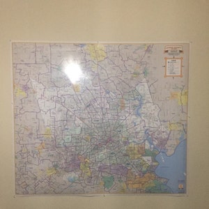 San Antonio/bexar County Detailed Region Wall Map W/zip Codes 2 Large ...