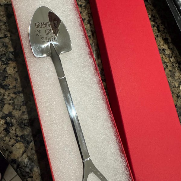 Grandpa's Ice Cream Shovel Spoon, Birthday, Father's Day Christmas ...