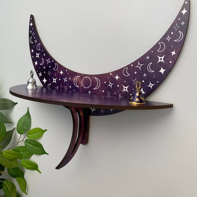 Witch Shelf, Wiccan Shelf, Wiccan Decor, Altar Shelf, Celestial 3moon ...