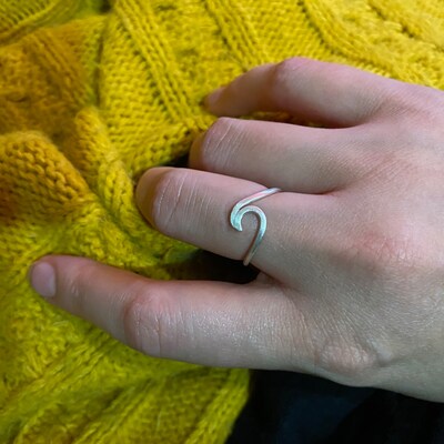 Two Circles Ring, Infinity Boho Sterling Silver Ring, Open Circle Ring ...