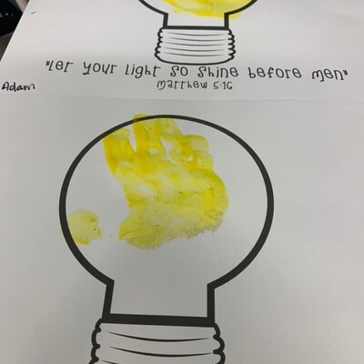 Let Your Light Shine Handprint Template - Etsy