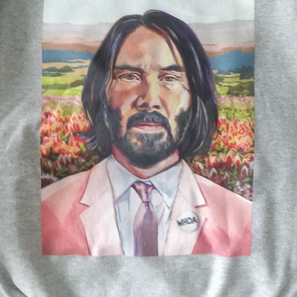 Keanu Reeves Sweatshirt: Floral Pop Culture Crewneck - Etsy