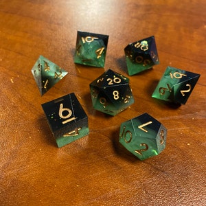 Algae Dice Handmade Sharp Edge Resin Dice Dnd Dice Set RPG - Etsy