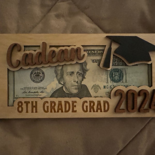 Personalized 8th Grade Graduation Money Holder, Middle School ...